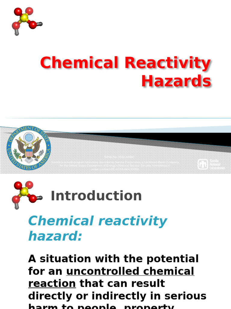 [Presentasi] Chemical Reactivity Hazards | PDF | Combustion | Explosion