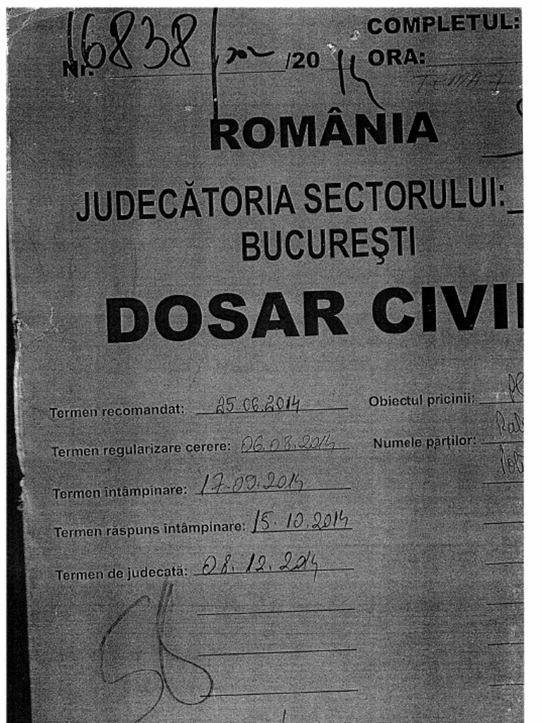 dosar nr 16838 - 302 - 2014 | PDF