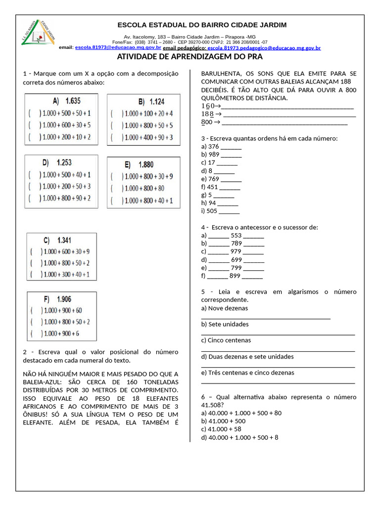 6º ano PRA | PDF
