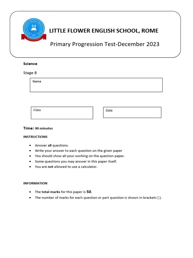Grade 8 Science Exam | PDF | Solubility | Blood