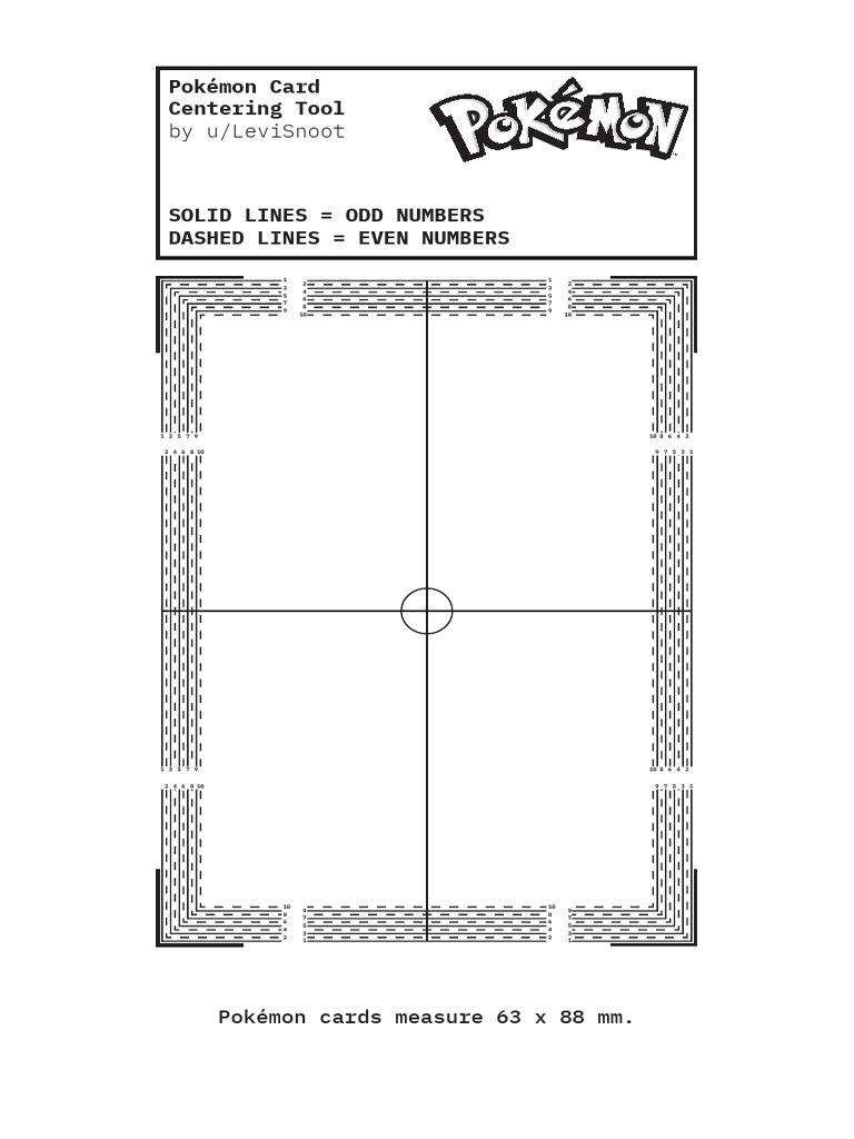 Pokemon TCG Centering Tool | PDF