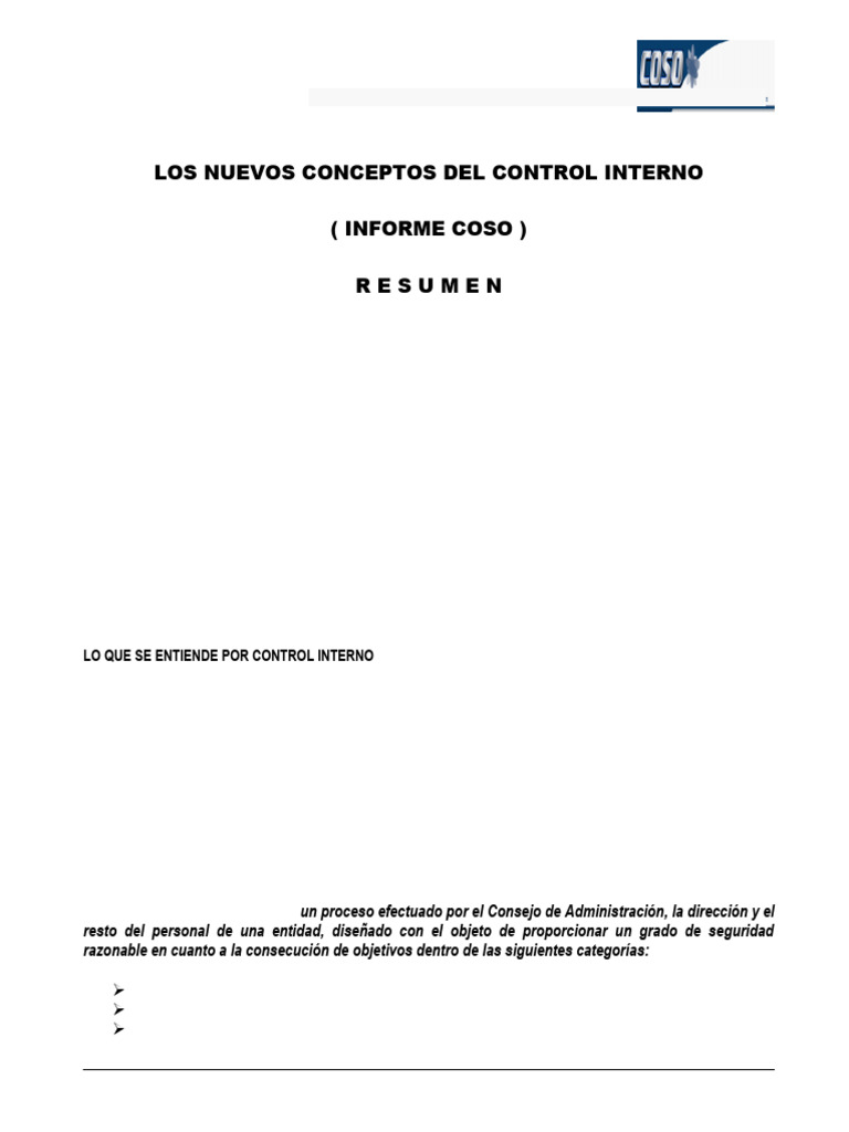 Guía COSO: Control Interno Empresarial | PDF | Auditoría | Business