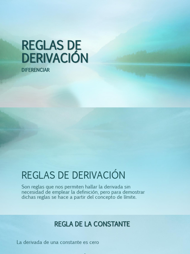 2 - Reglas de Derivación | PDF | Derivado | Logaritmo