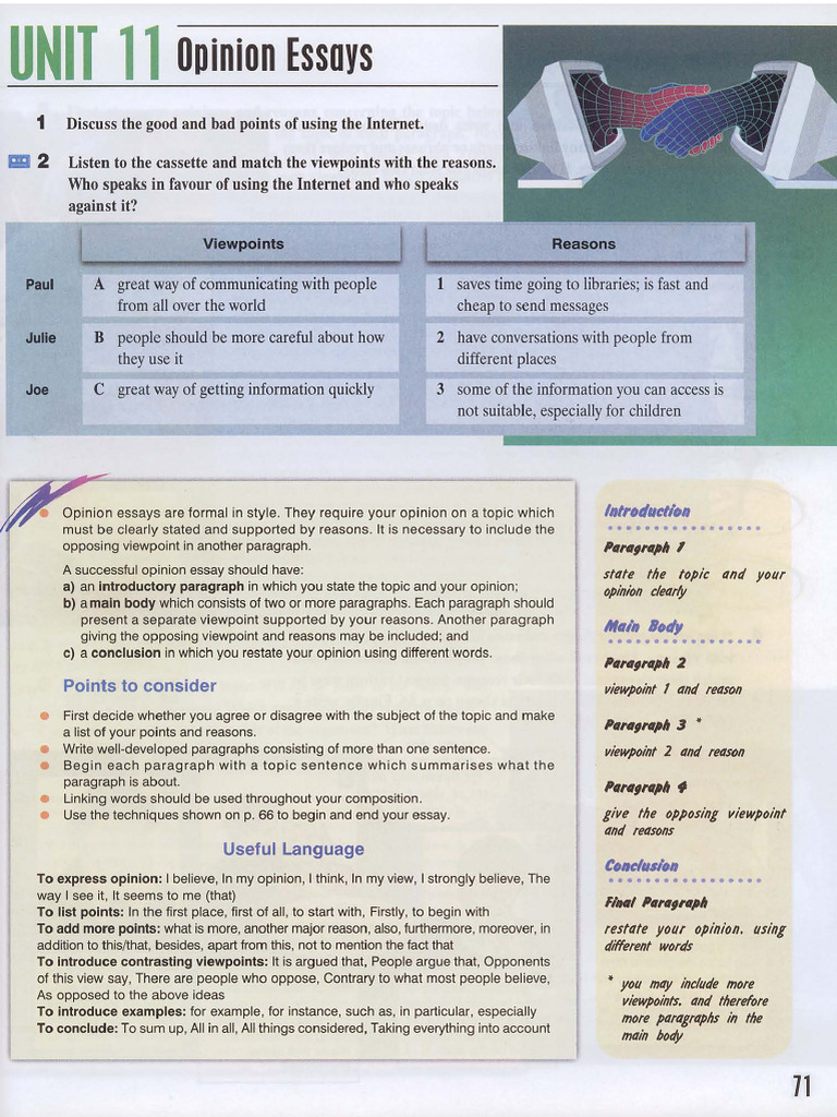 Opinion Essay Models | PDF