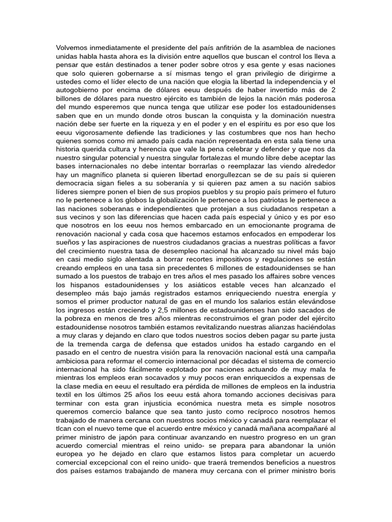 Donald Trump | PDF | Los Estados Unidos | Nación