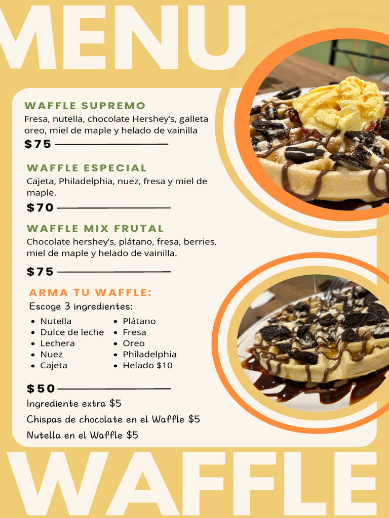 Menú Waffles | PDF