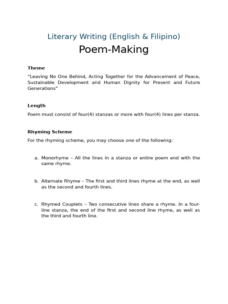 Literary-Writing-English-Filipino | PDF
