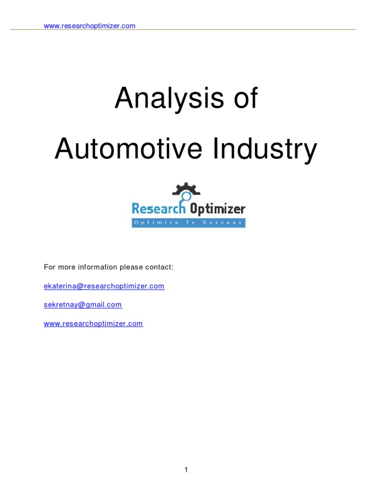 Analysis of Auto Industry | PDF | Mercedes Benz | Car