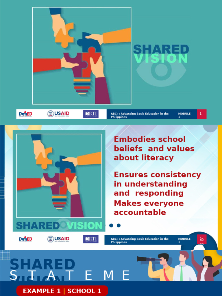 Shared Vision Smart Goals and Pip | PDF | Goal | Literacy