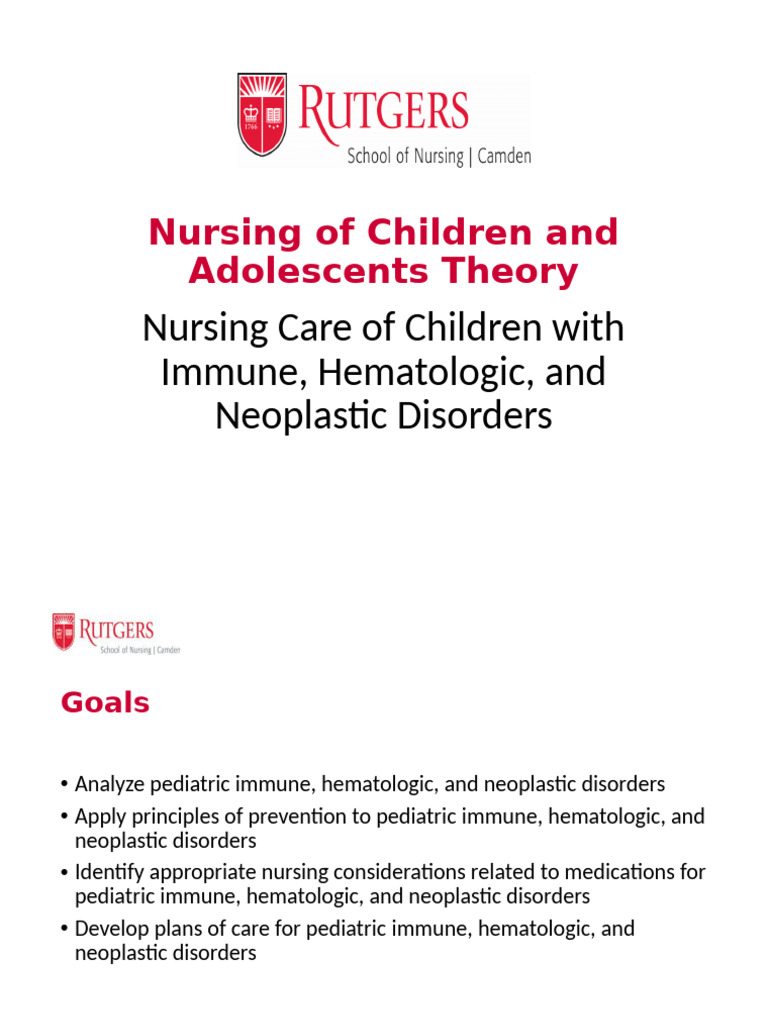 Care of Children and Adolescents Immune Hemat Neo | PDF | Leukemia | Anemia