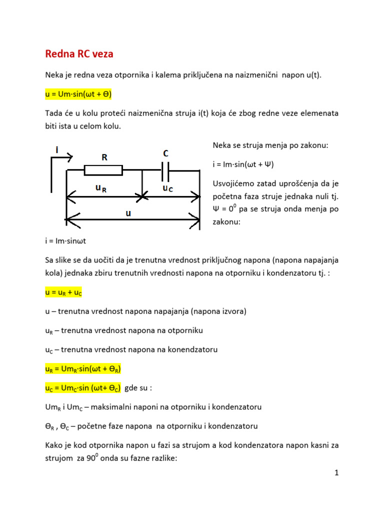 Redna RC Veza | PDF