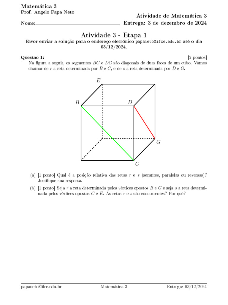 Atividade 03 Mat3 | PDF