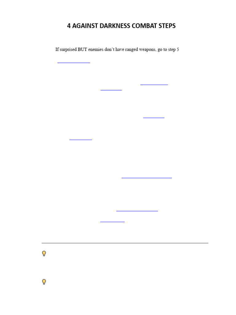 4 Against Darkness Combat Steps | PDF | Gaming | Role Playing Games