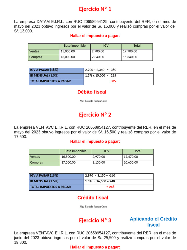 Ejercicios Rer - Susan Lopez | PDF | Servicios (economía) | Impuestos