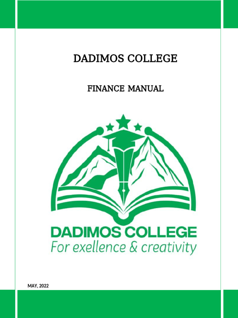 Dadimos College Finance Manual 2022 | PDF | Income Statement | Economies