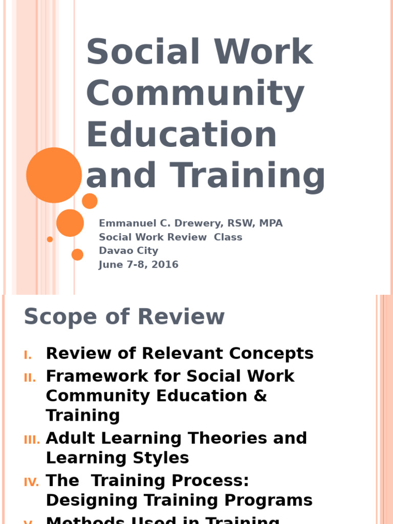 Social Work Training Framework | PDF | Learning | Attitude (Psychology)