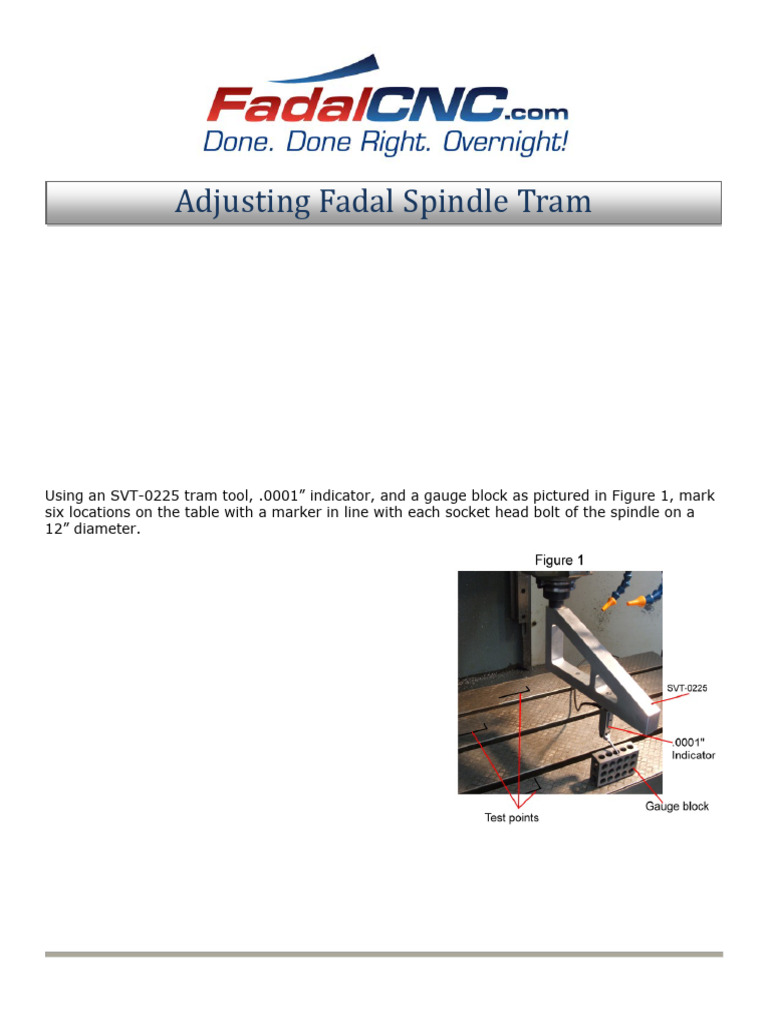 Adjusting Fadal Spindle Tram45 | PDF | Screw