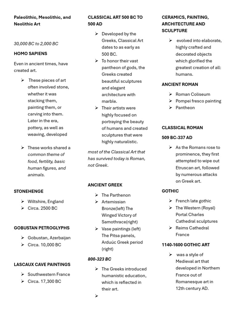 Art Appreciation Midterms | PDF | Renaissance | Sculpture