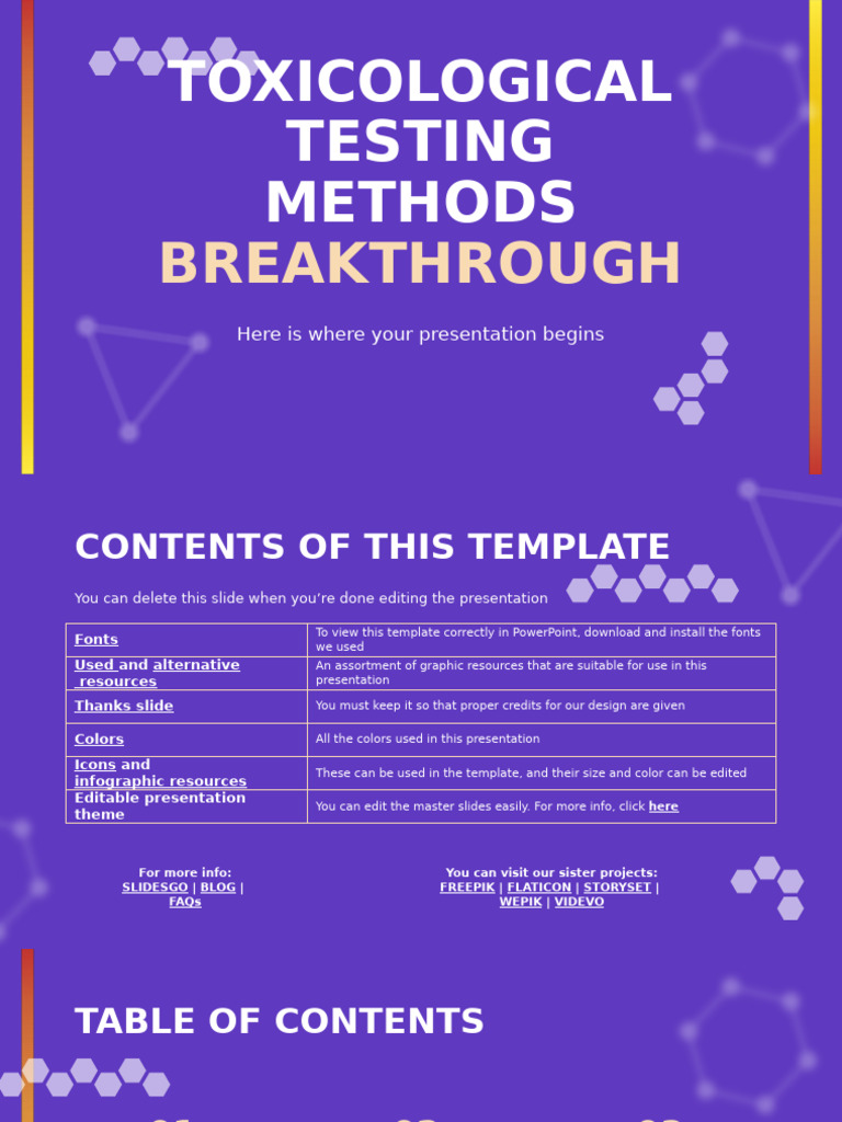 Toxicological Testing Methods Breakthrough by Slidesgo | PDF | Phases ...
