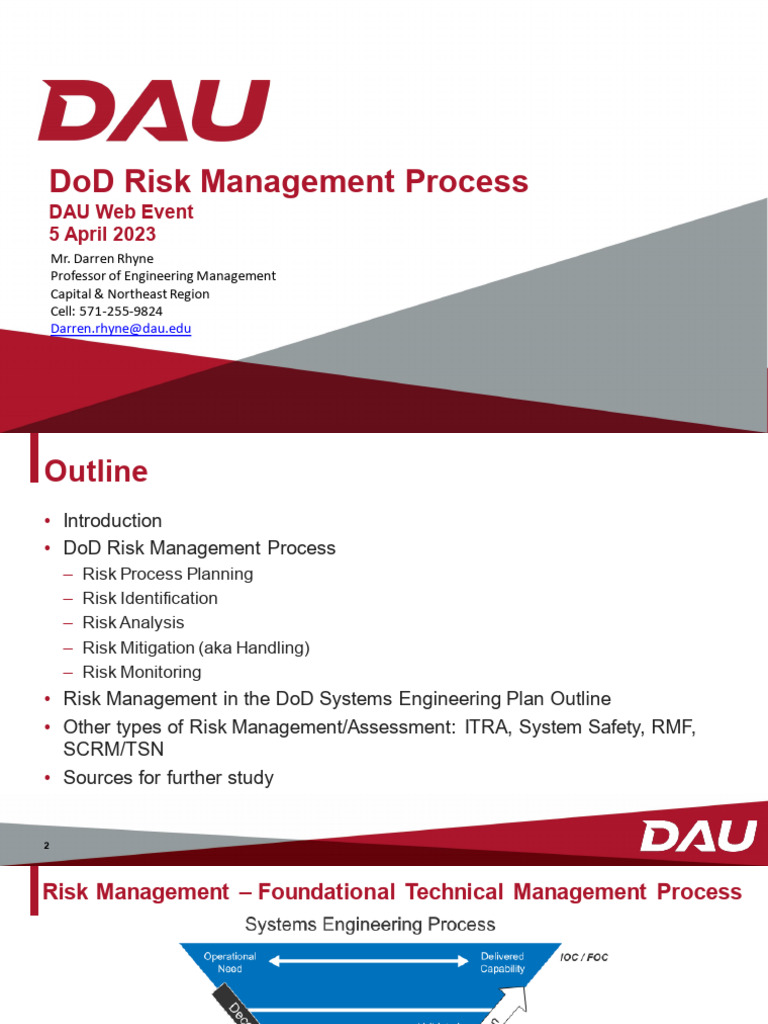 Risk Management DAU Event 20230405 | PDF | Risk | Risk Management