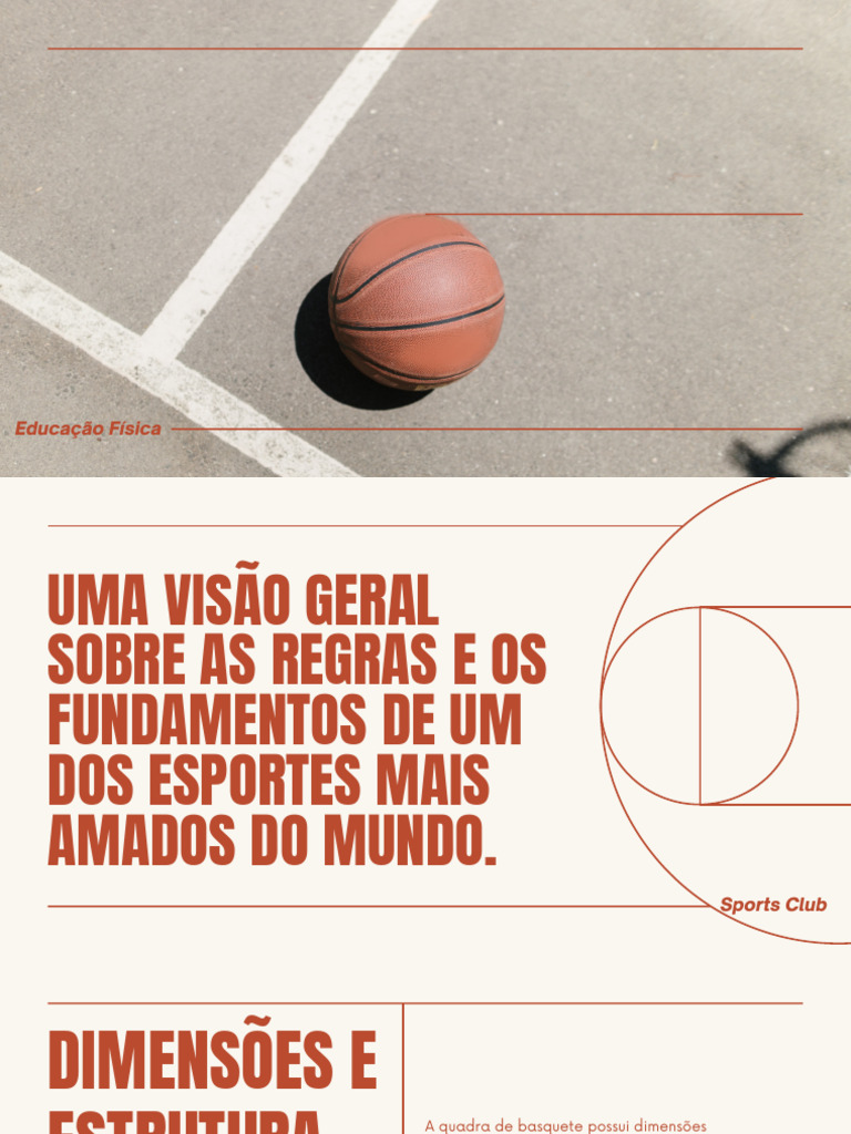 Regras do Basquete e Estrutura da Quadra | PDF | Esportes | Jogos com bola