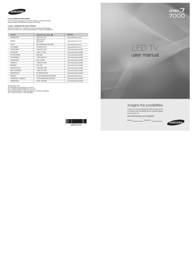 Manual Samsung | PDF | Hdmi | Cable Television