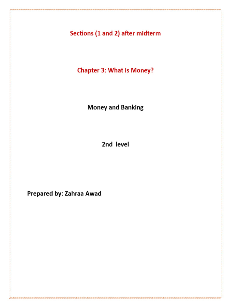 Section1 and 2 After Midterm | PDF | Money Supply | Money