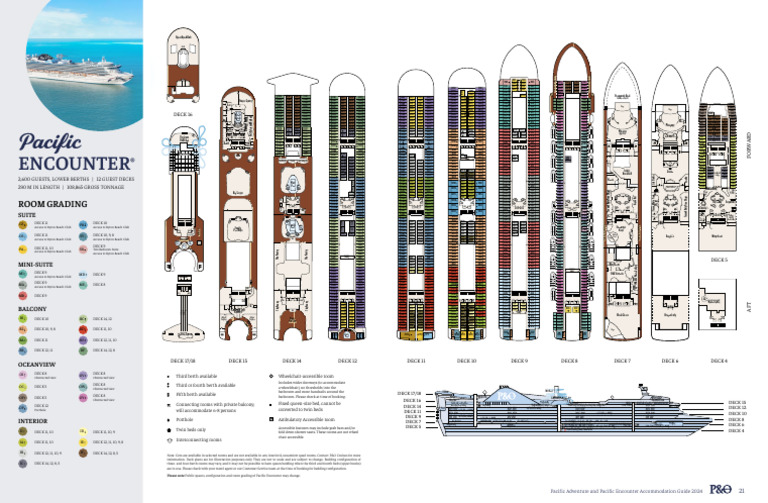 Pacific Encounter Deck Plans March 2024 | PDF
