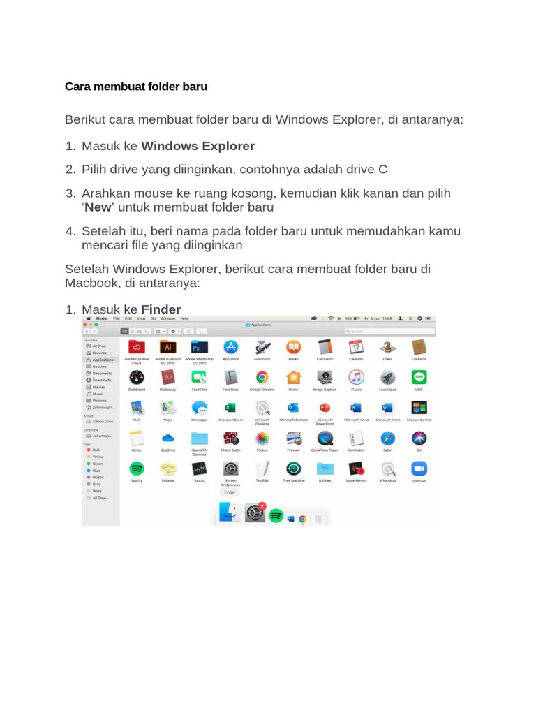 Cara membuat folder baru | PDF