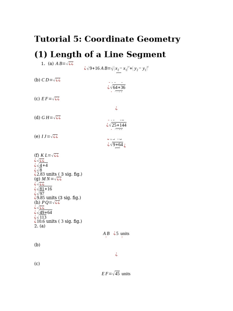 B Sec 3 E Math Topic 5 Coordinate Geometry - Math Tutor 3a-Pages ...