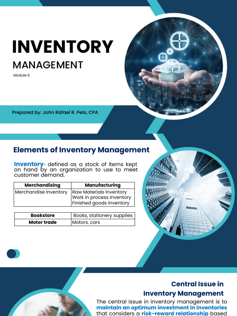 Module 6 - Inventory Management | PDF | Inventory | Production And ...