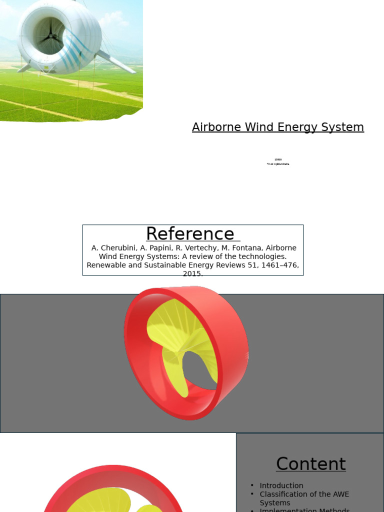 Airborne Wind Energy System FINAL | PDF | Renewable Resources | Energy ...