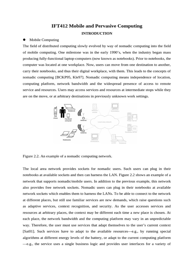 IFT412 Mobile and Pervasive Computing | PDF | Wi Max | Computer Network