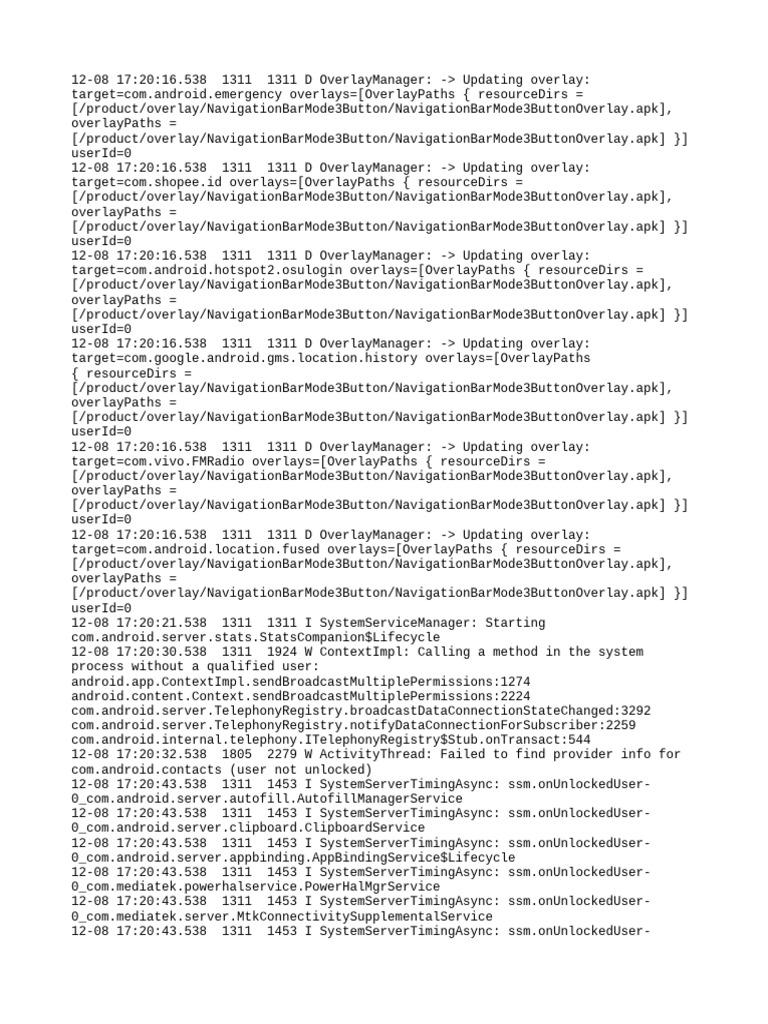 log | PDF | Mobile Software | System Software
