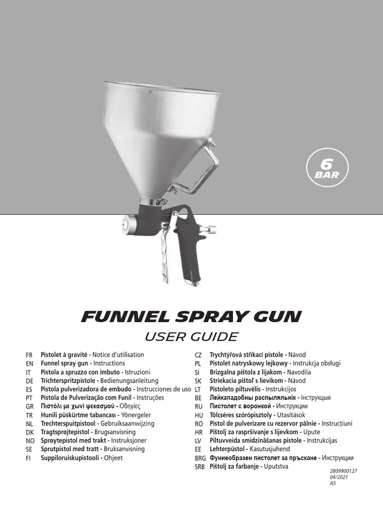 FIAC 2809911573 Funnel Spray Gun 1404 Manual | PDF
