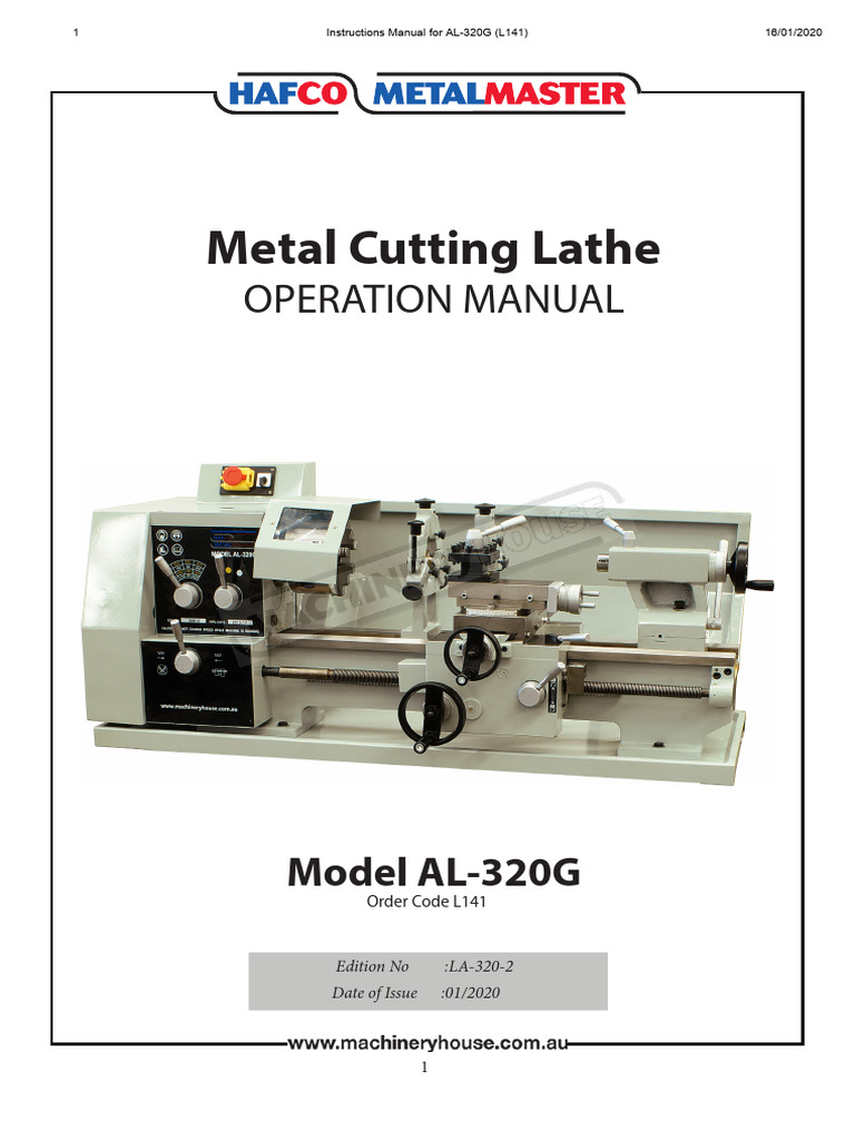 LATHE_L141 - Instructions Manual | PDF | Manual Transmission | Metalworking