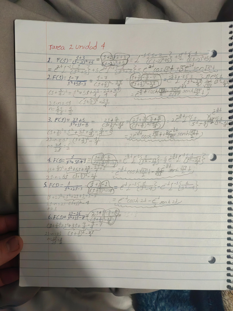 Ejercicios de Laplace Inversa 2 | PDF