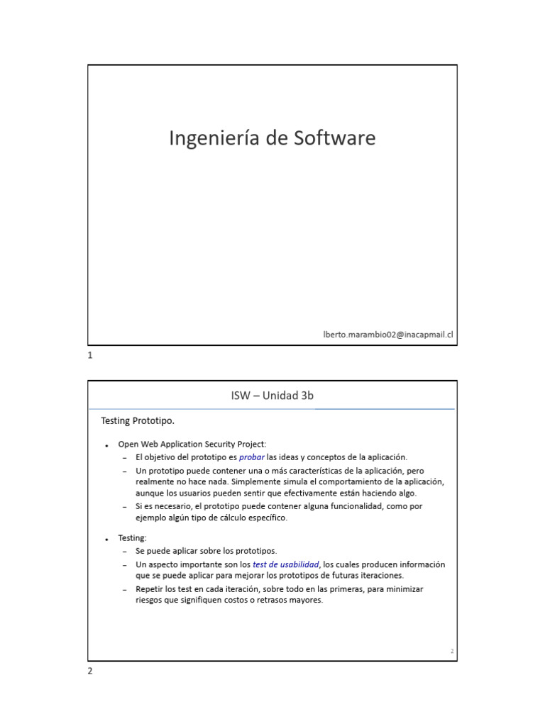 ISW U3b 2023 | PDF | Pruebas de software | Usabilidad