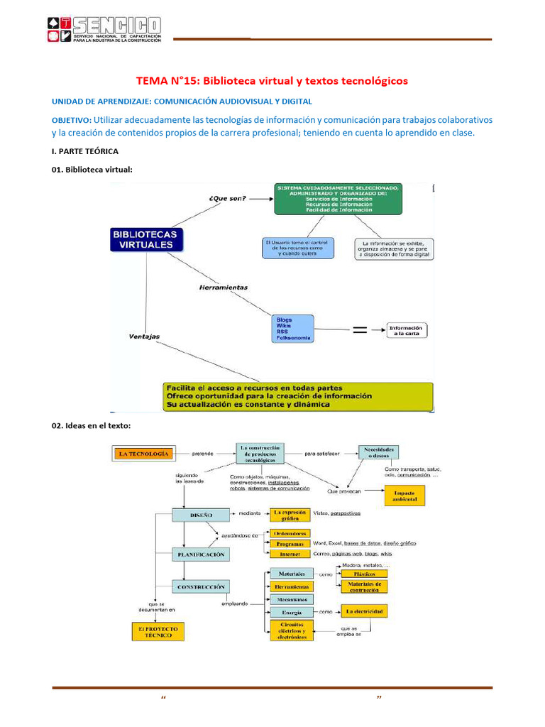 PRÁCTICA GUIADA N°15 Bibliotecas Virtuales y Textos Tecnológicos | PDF ...