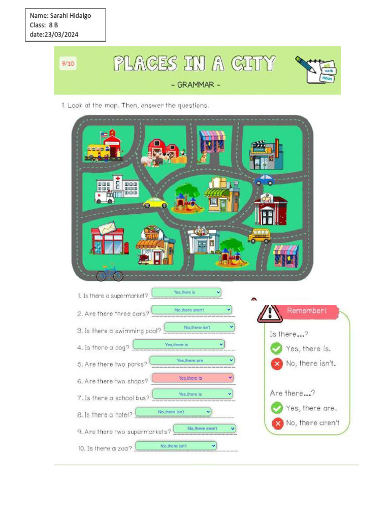 here is_There are - places in town | PDF