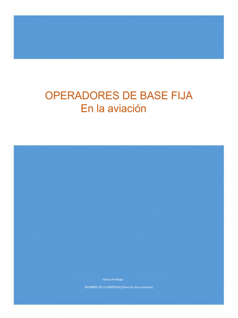 Fixed Base Operator (FBO) | PDF | Aeropuerto | Aeronave