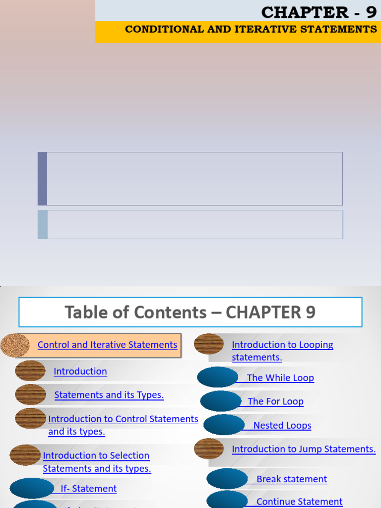 CH - 9 Control and Iterative Statements | PDF | Control Flow | Area