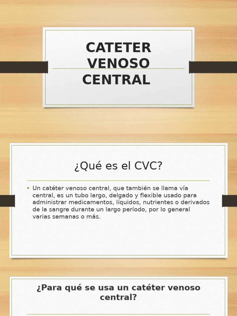 Cateter Venoso Central | PDF | Medicina | Especialidades Medicas