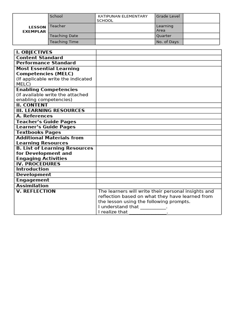 Regien - Lesson Exemplar | PDF