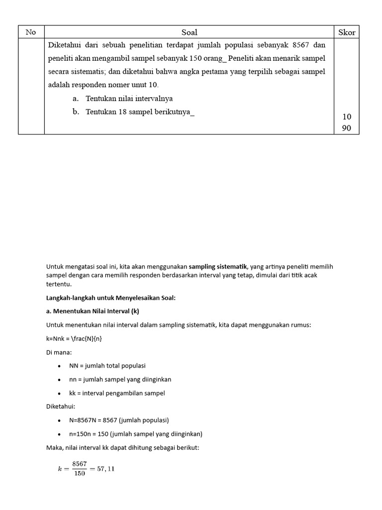 Sampling Sistematik oleh Hendrayana | PDF
