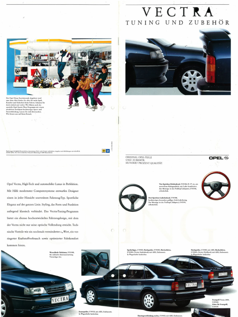 opel vectra accessories brochure DE | PDF