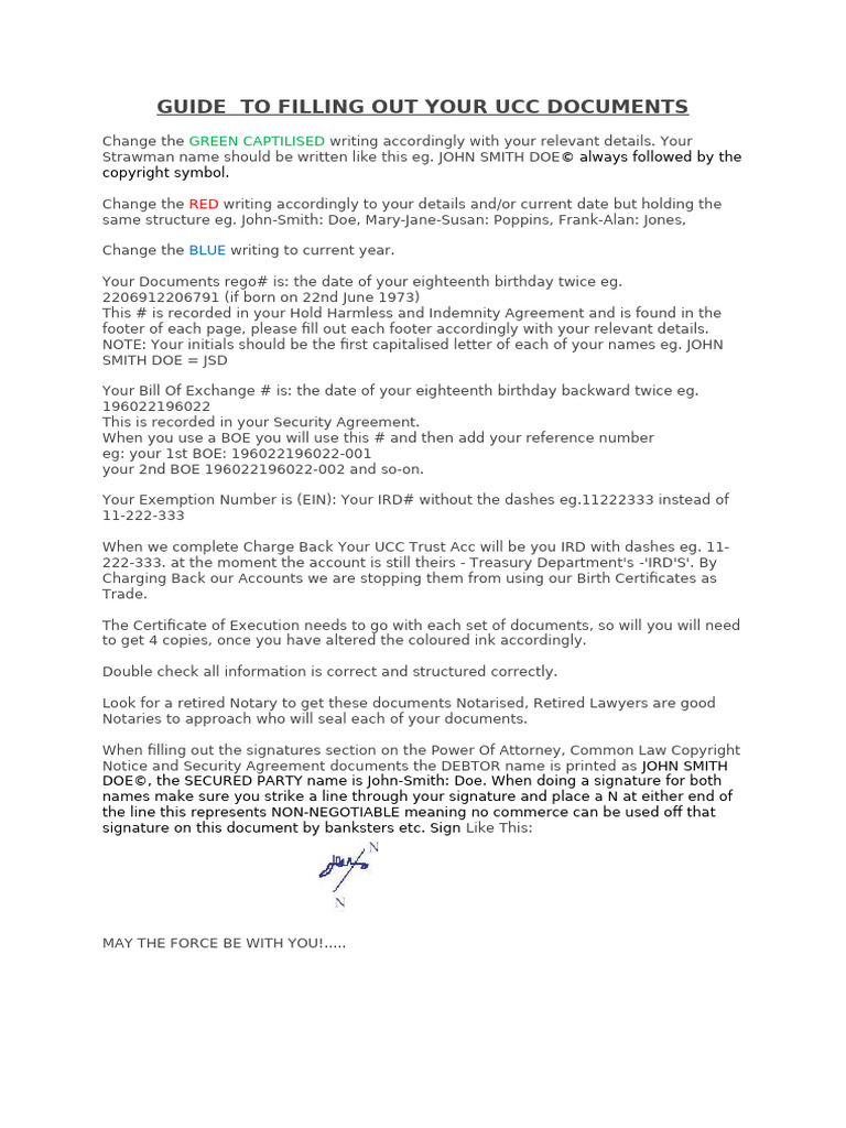 1. GUIDE TO FILLING OUT YOUR UCC DOCUMENTS | PDF