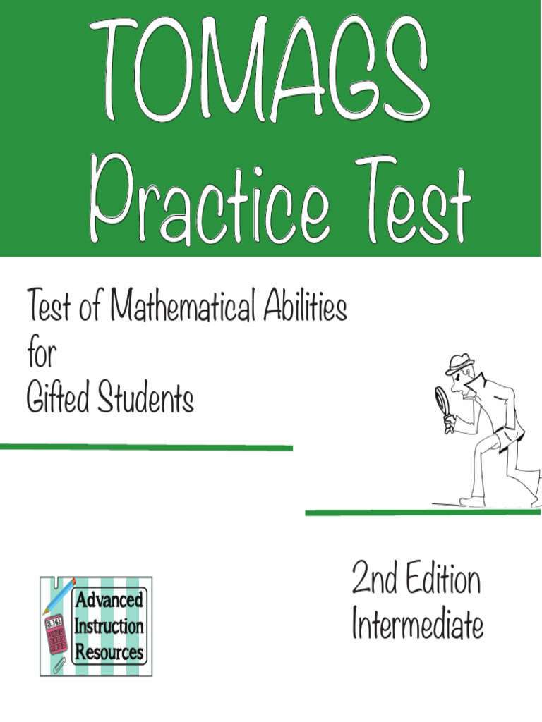 TOMAGS Gifted Math Practice Test | PDF | Nickel (United States Coin) | Area