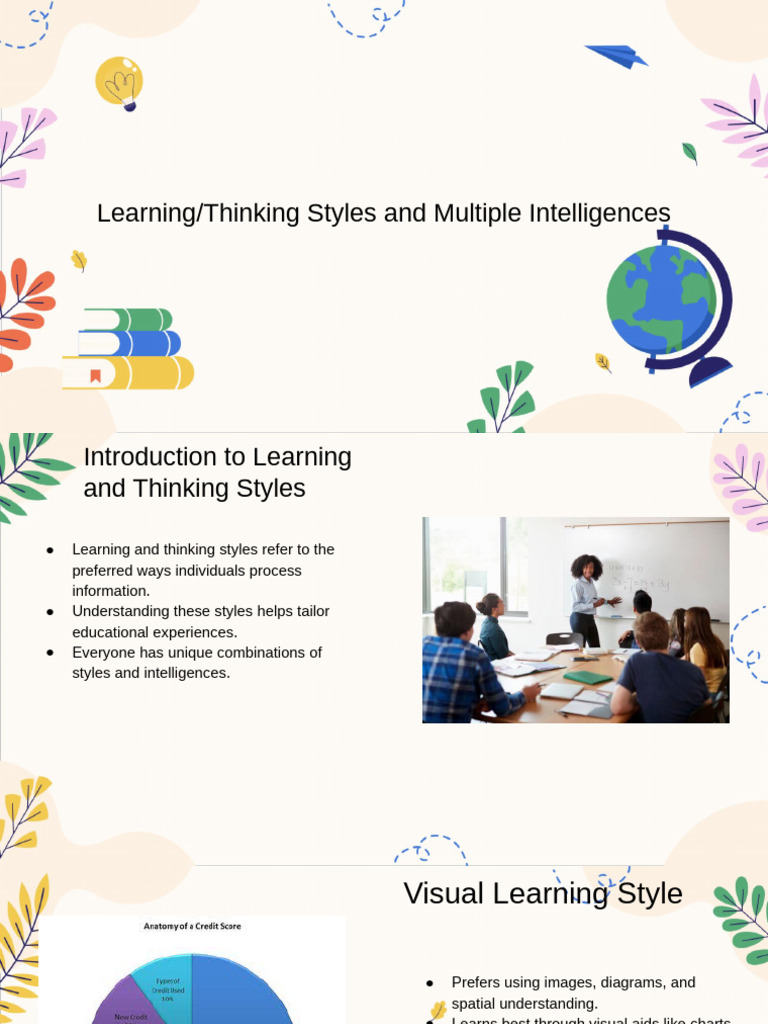 Presentation - Multiple Intellegences | PDF | Intelligence | Learning Styles