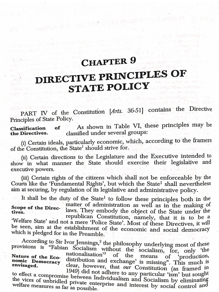 Directive Principles of State Policy | PDF